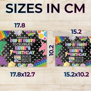 Push Bubble Fidget Toy Birthday Party Persanolized Invitation, Wats ...