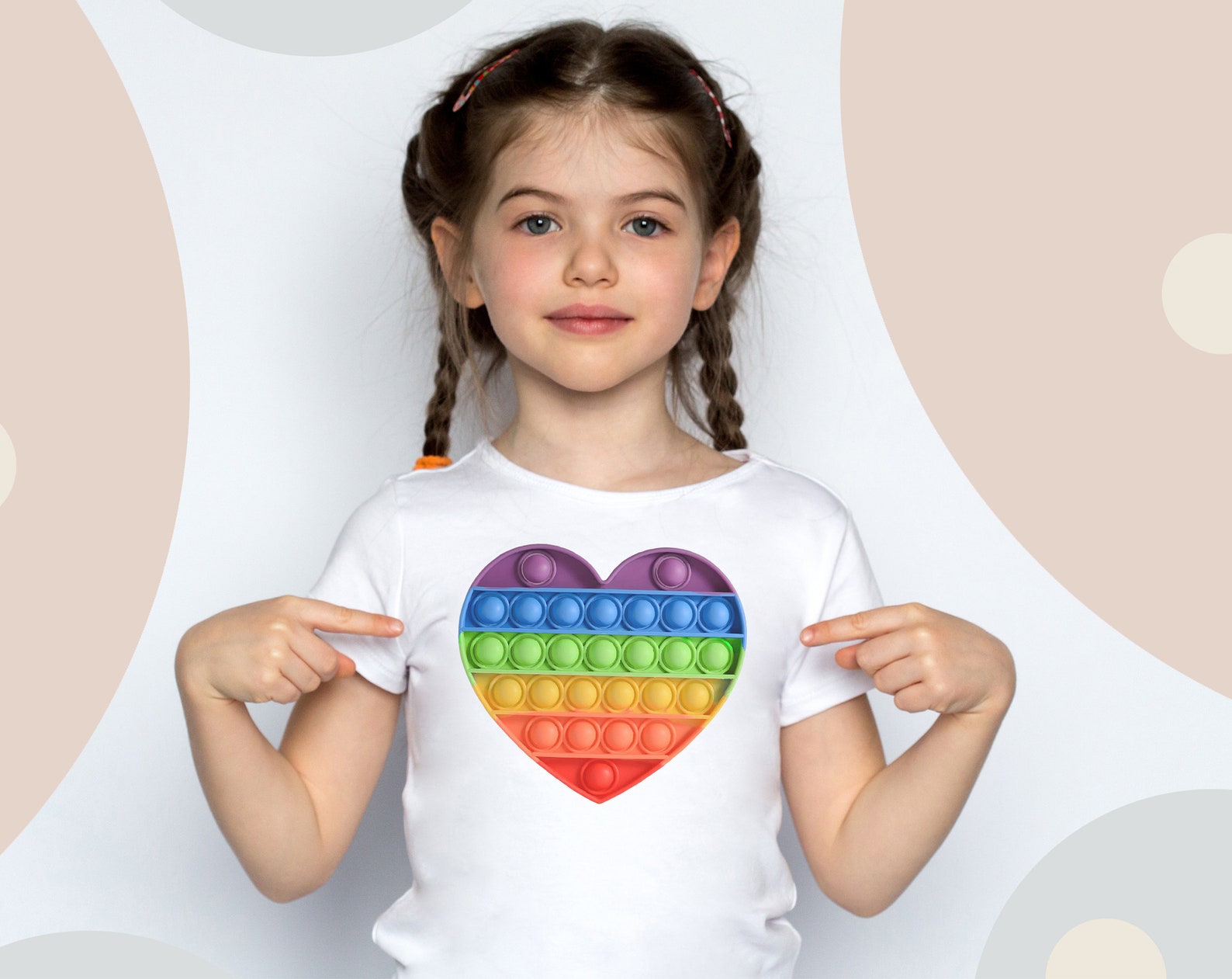 Pop Bubble Fidget SVG/PNG Files Rainbow Push Fidget Simpl | Etsy