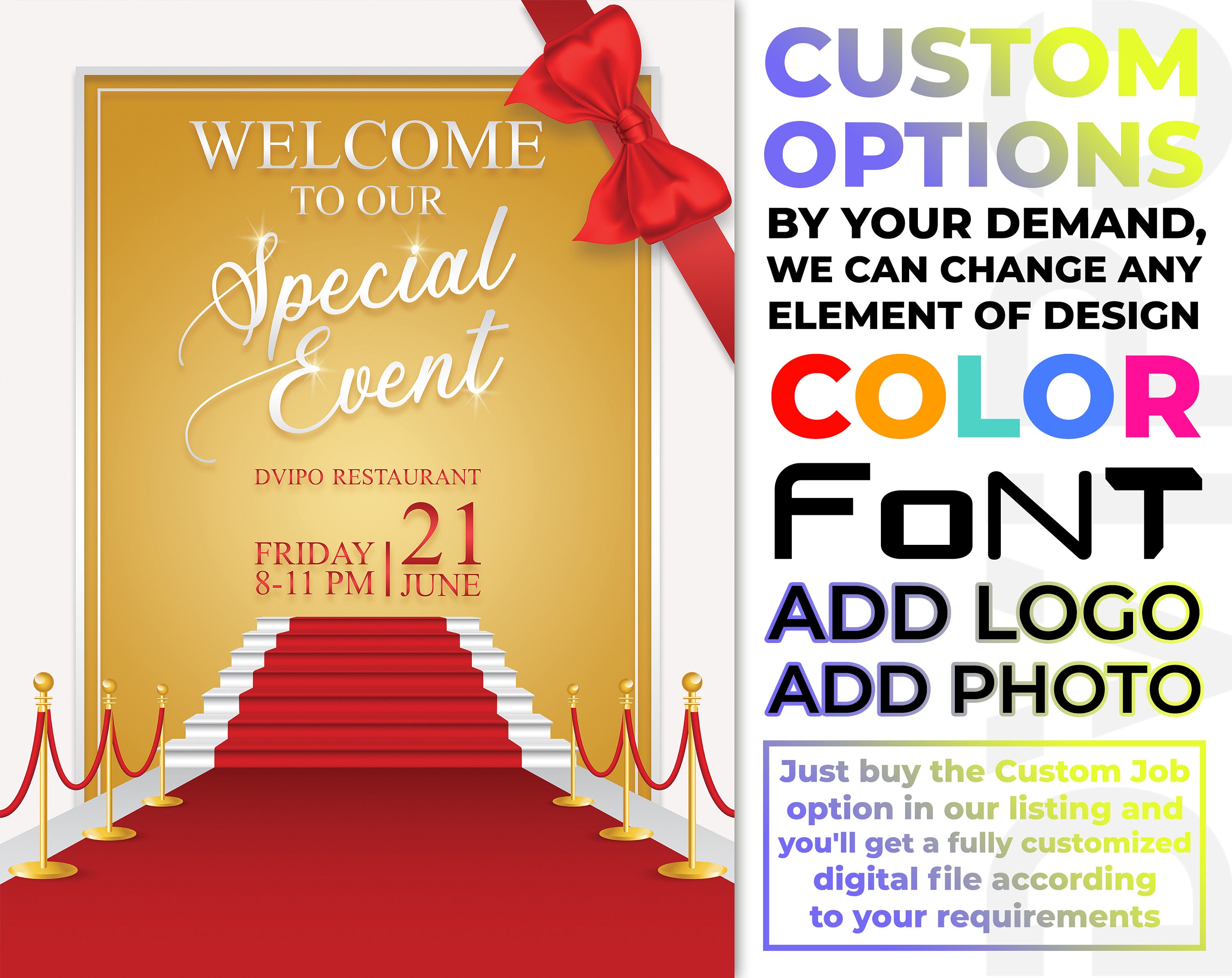 Grand Opening Company Poster Special Event Business Sign - Etsy
