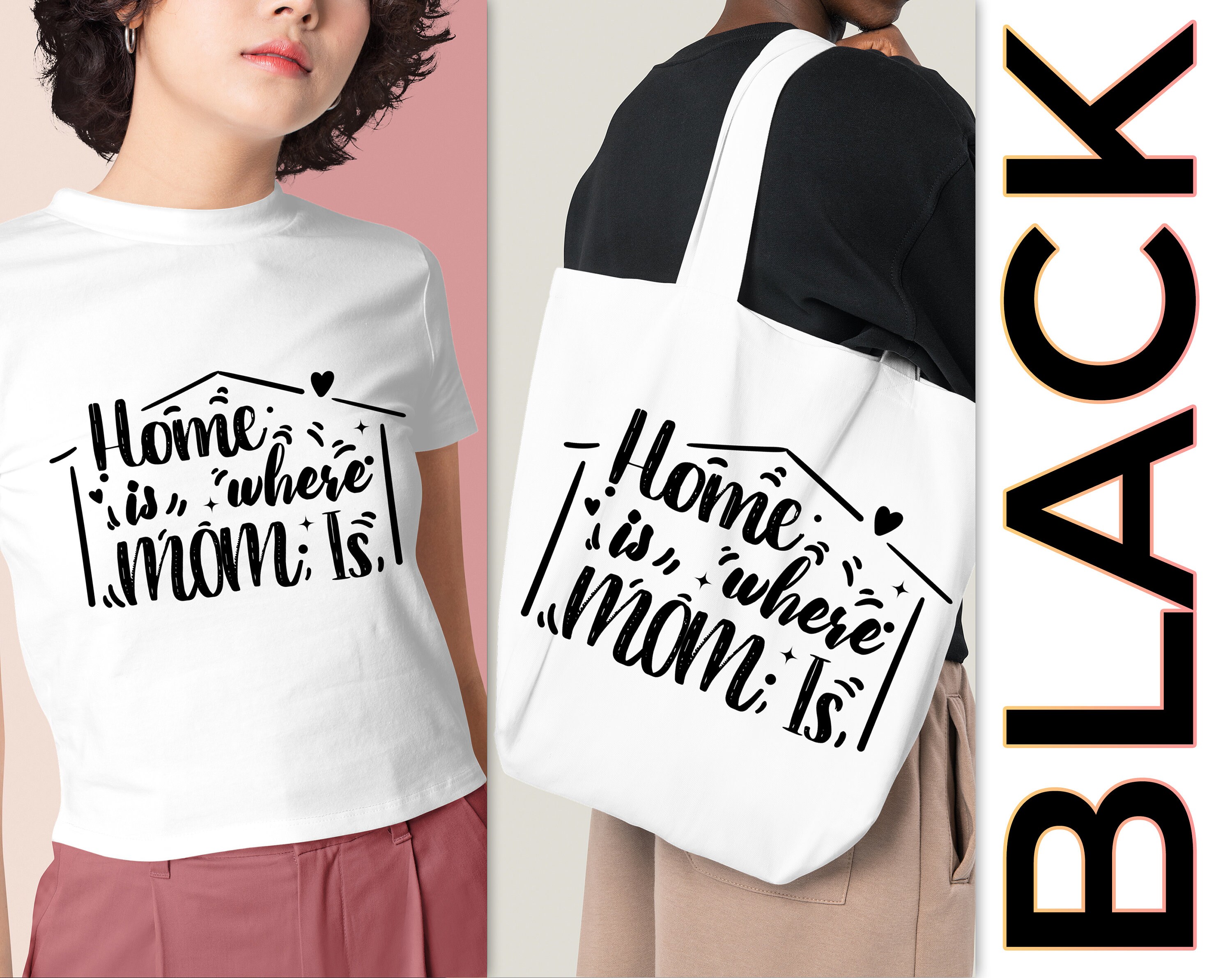 Home is Where Mom is SVG/PNG Files Mothers Day Mothers | Etsy