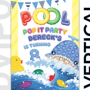 Push Bubble Fidget Toy Birthday Pool Party Poster, I Love Fidget, Simpl ...