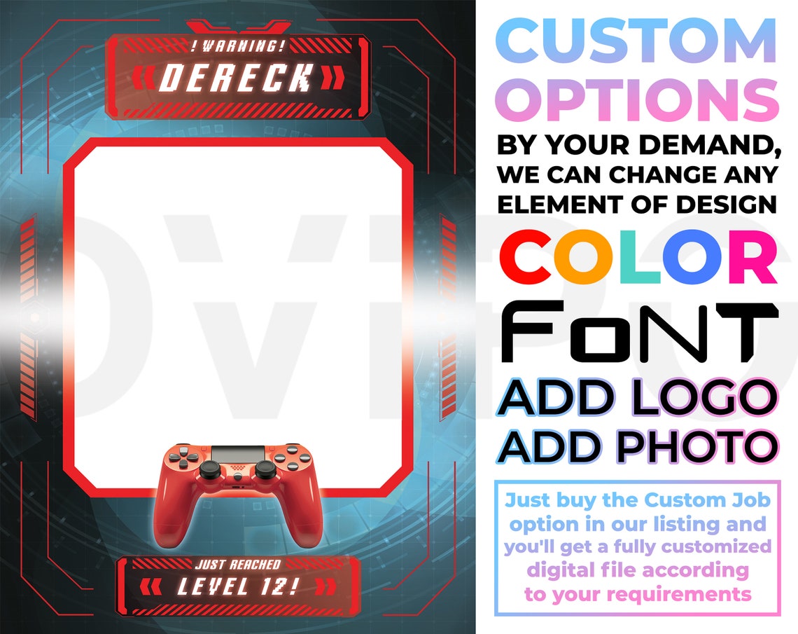 Laser Video Game Birthday Photo Booth Frame With Large | Etsy