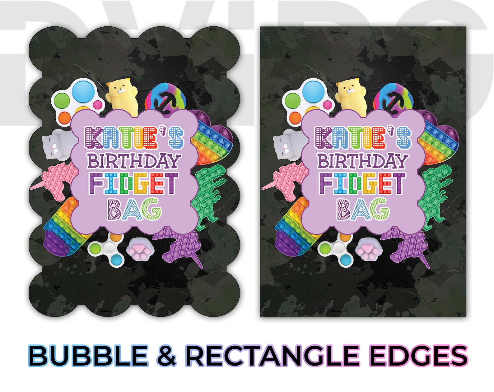 Fidget Pop Party Goody Bag, Custom Fidget Toy Treat Bag, Favor ...
