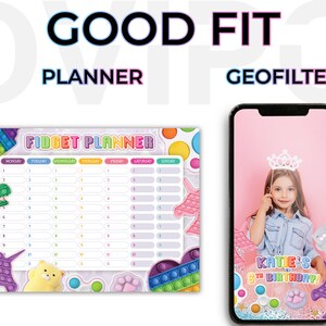 Push Bubble Fidget Toy Planner, Weekly Pop Calendar for Kids, Simpl ...