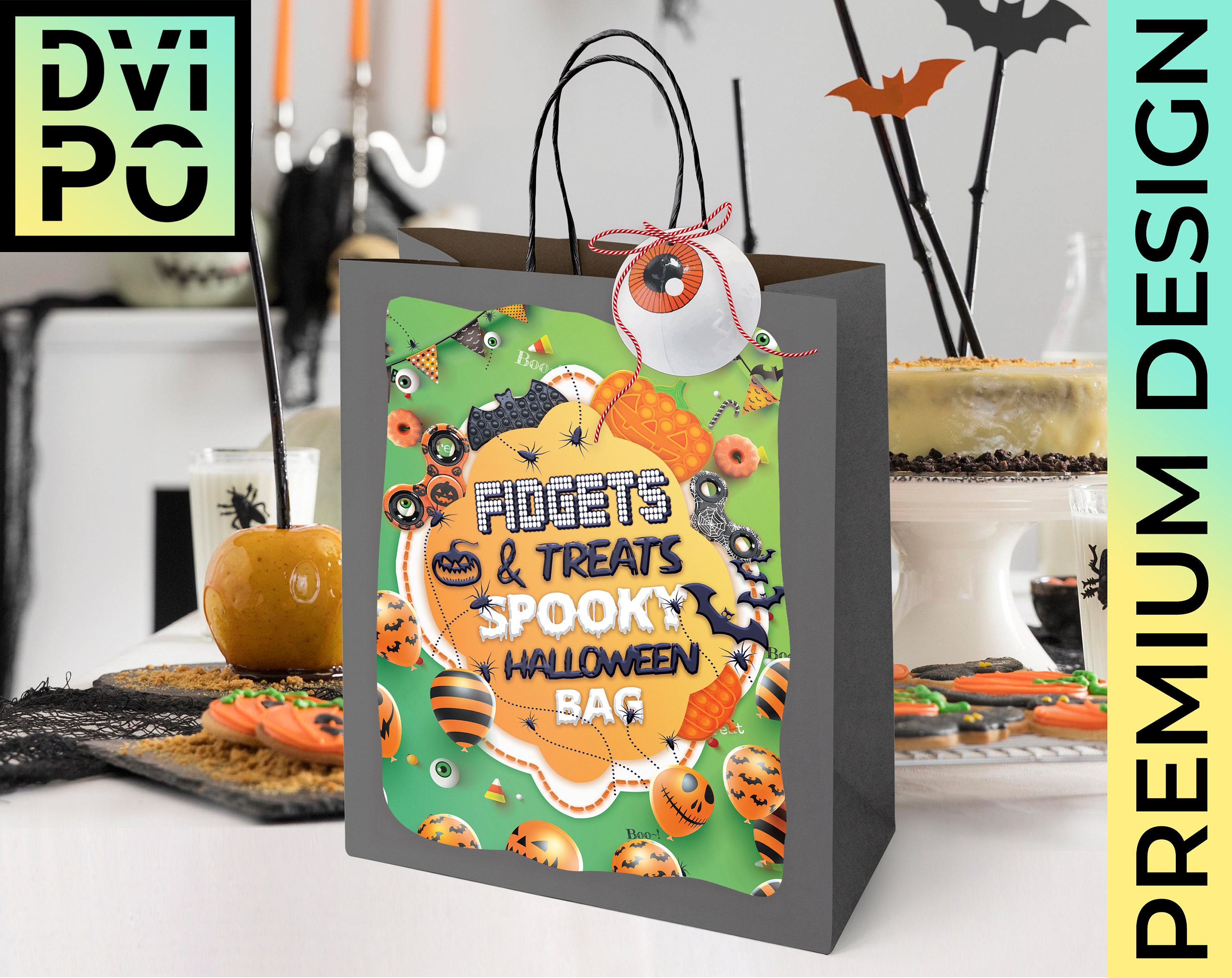 Fidgets and Treats Spooky Halloween Treat Bag, Custom Fidget Toy Goody ...