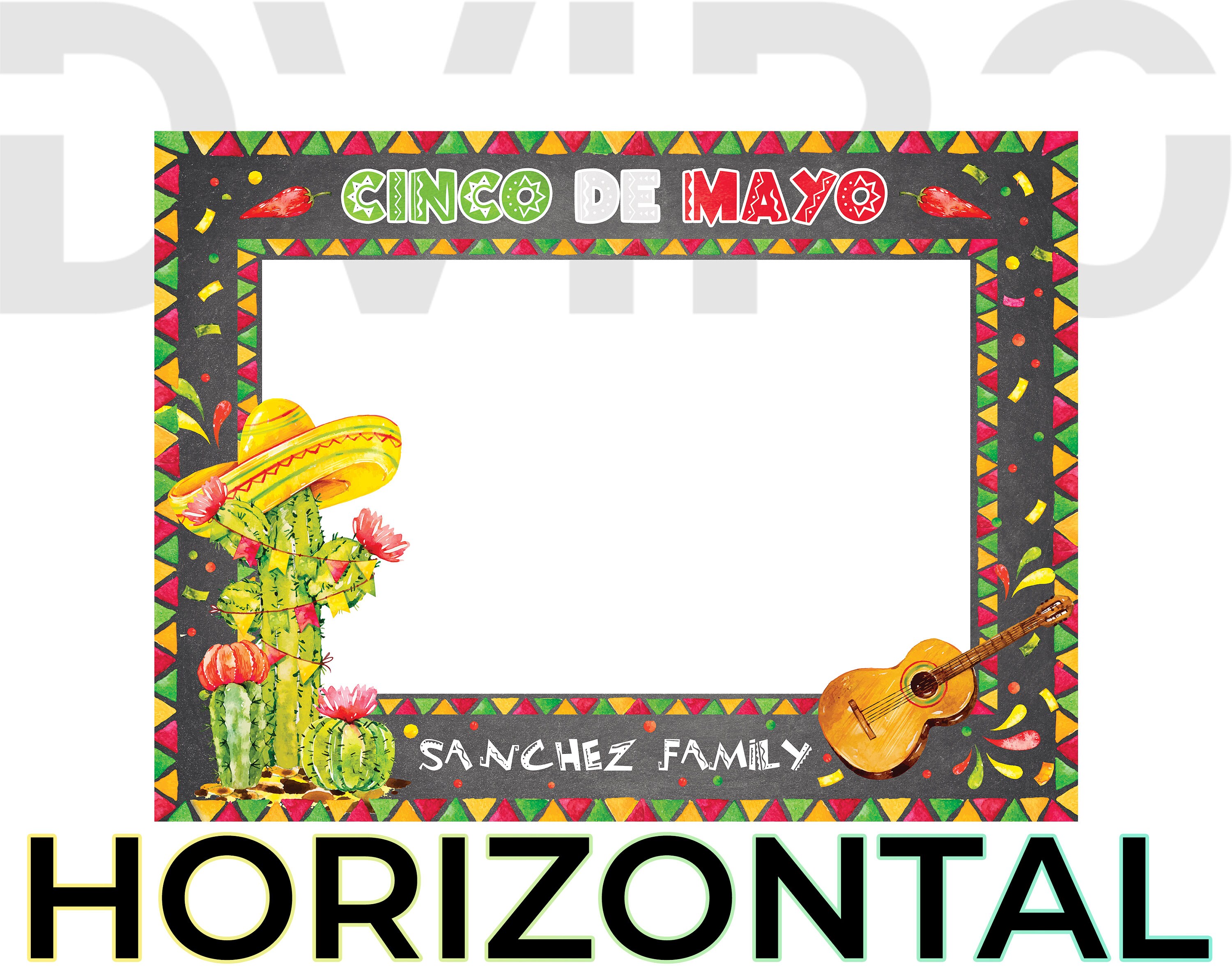 Happy Mexican Cinco De Mayo Fiesta Party Photo Booth Frame, Fiesta ...