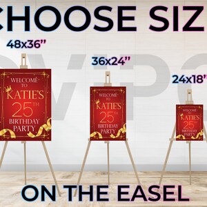 Luxury Inspired Birthday Party Poster in Royal Red and Blue, Queen Sign ...