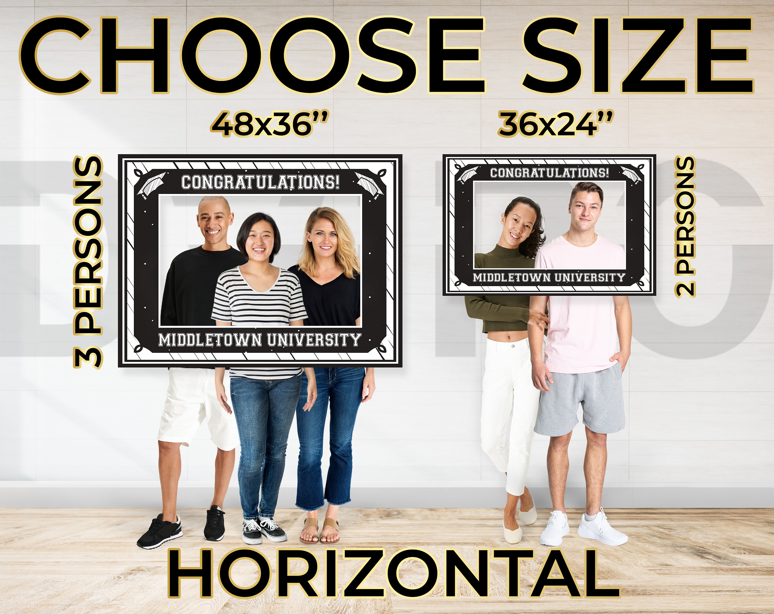 Chalkboard Graduation Party Photo Booth Frame Congrats Grad - Etsy