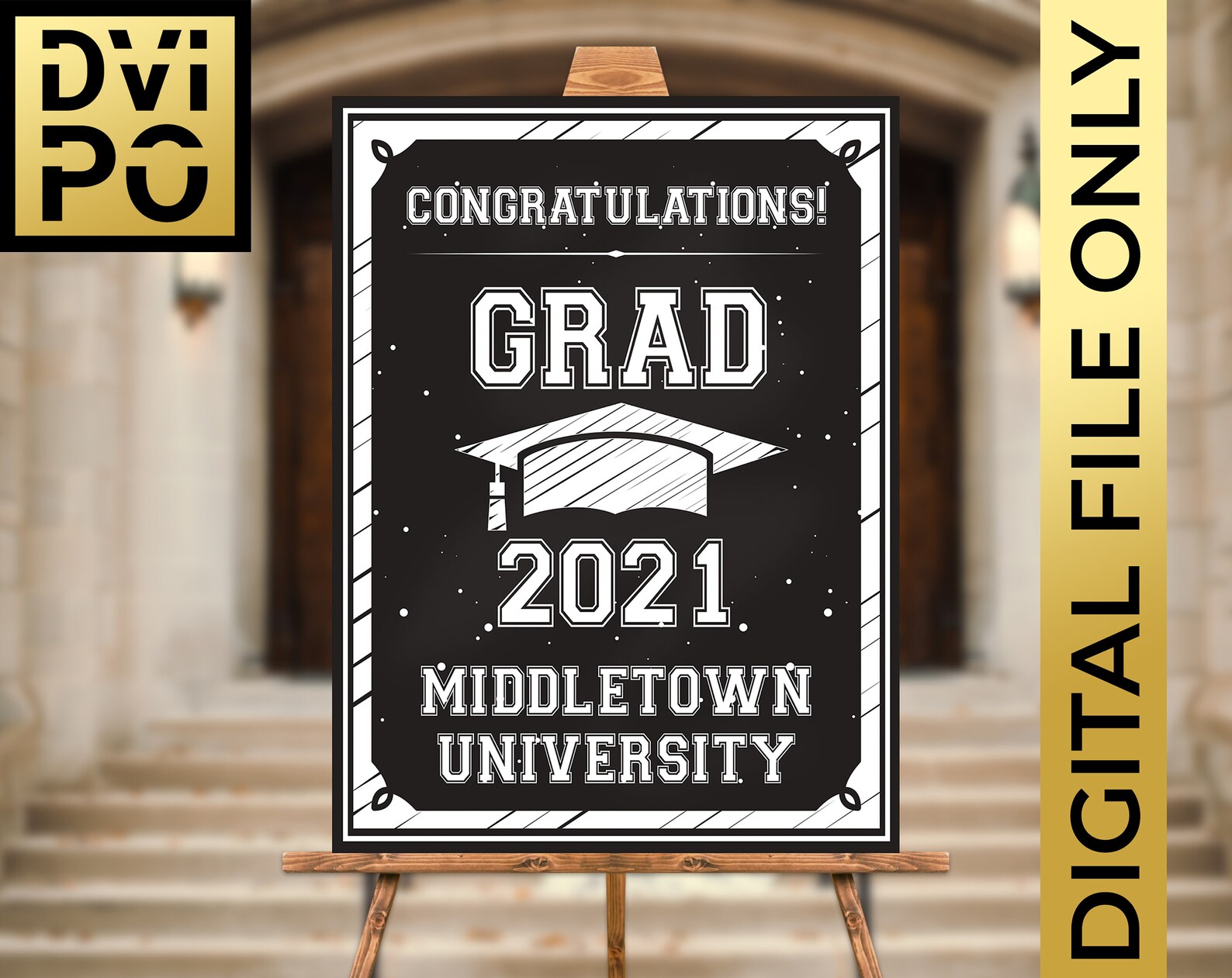 Chalkboard Graduation Party Poster, Congrats Grad 2022, We Did It Sign ...