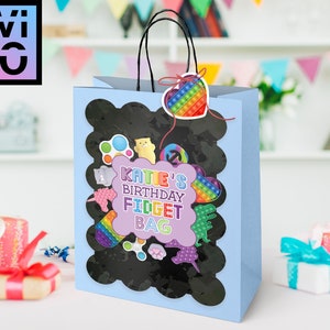 Fidget Pop Party Goody Bag, Custom Fidget Toy Treat Bag, Favor ...