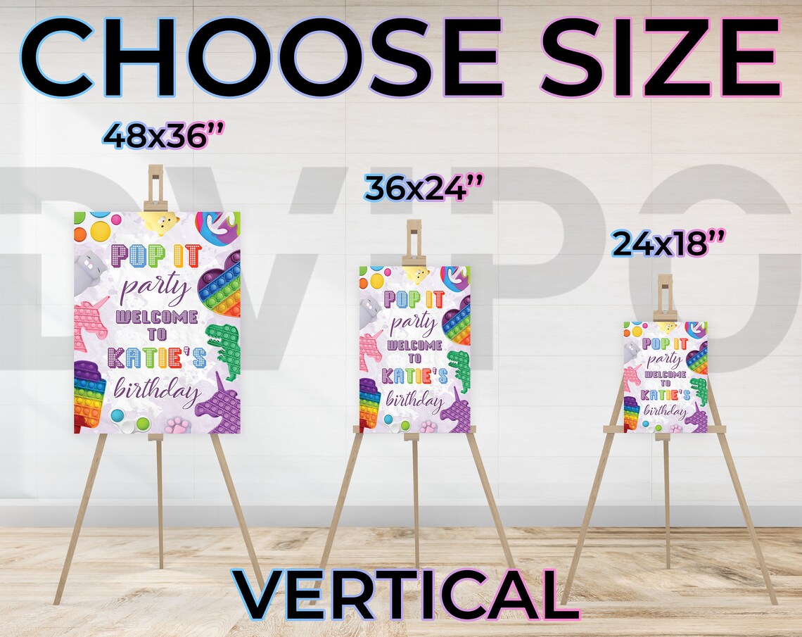 Push Bubble Fidget Toy Birthday Party Poster, I Love Fidget, Simpl ...