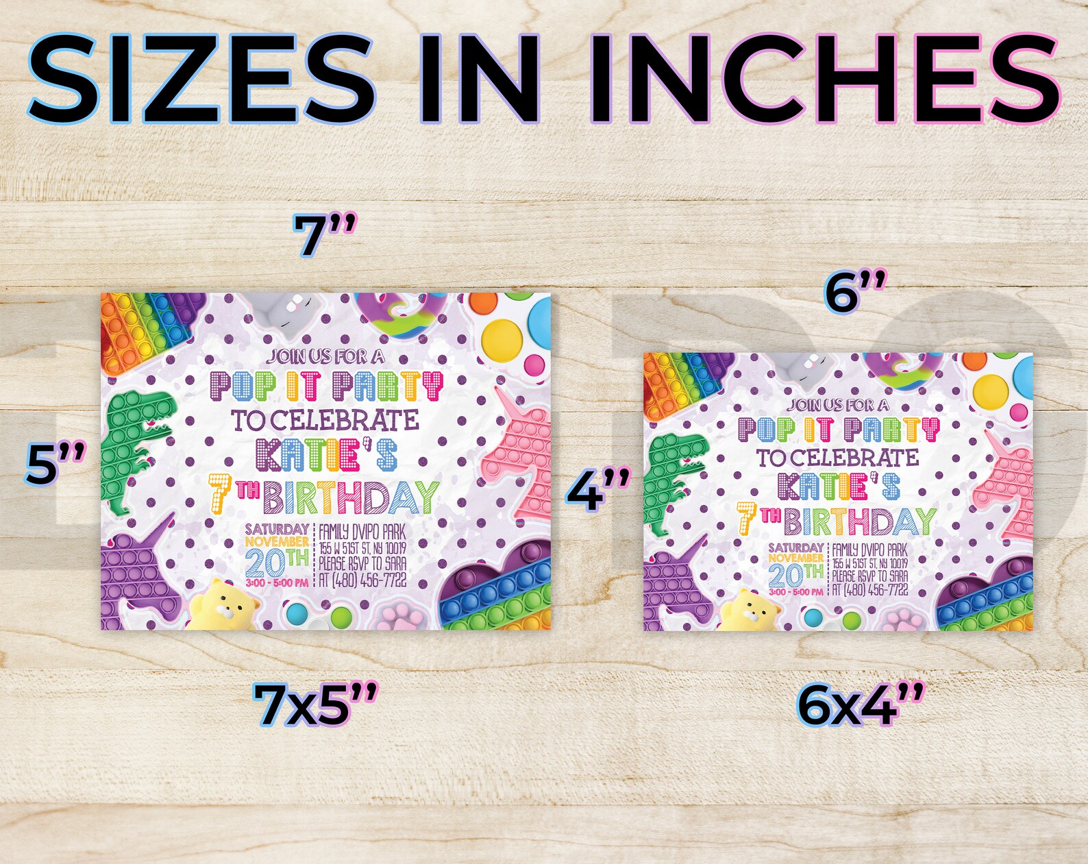 Push Bubble Fidget Toy Birthday Party Persanolized Invitation - Etsy