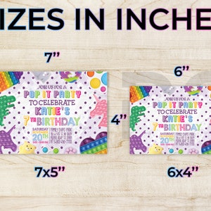 Push Bubble Fidget Toy Birthday Party Persanolized Invitation, Wats ...