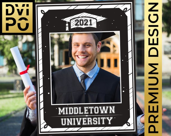 Chalkboard Graduation Party Photo Booth Frame Congrats Grad | Etsy