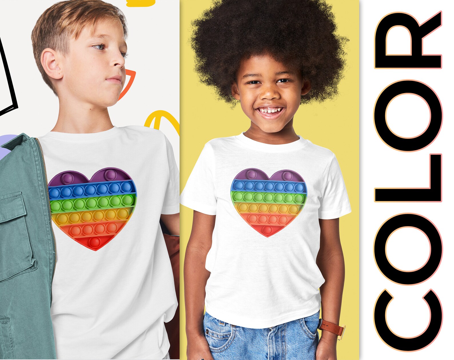 Pop Bubble Fidget SVG/PNG Files Rainbow Push Fidget Simpl - Etsy Canada