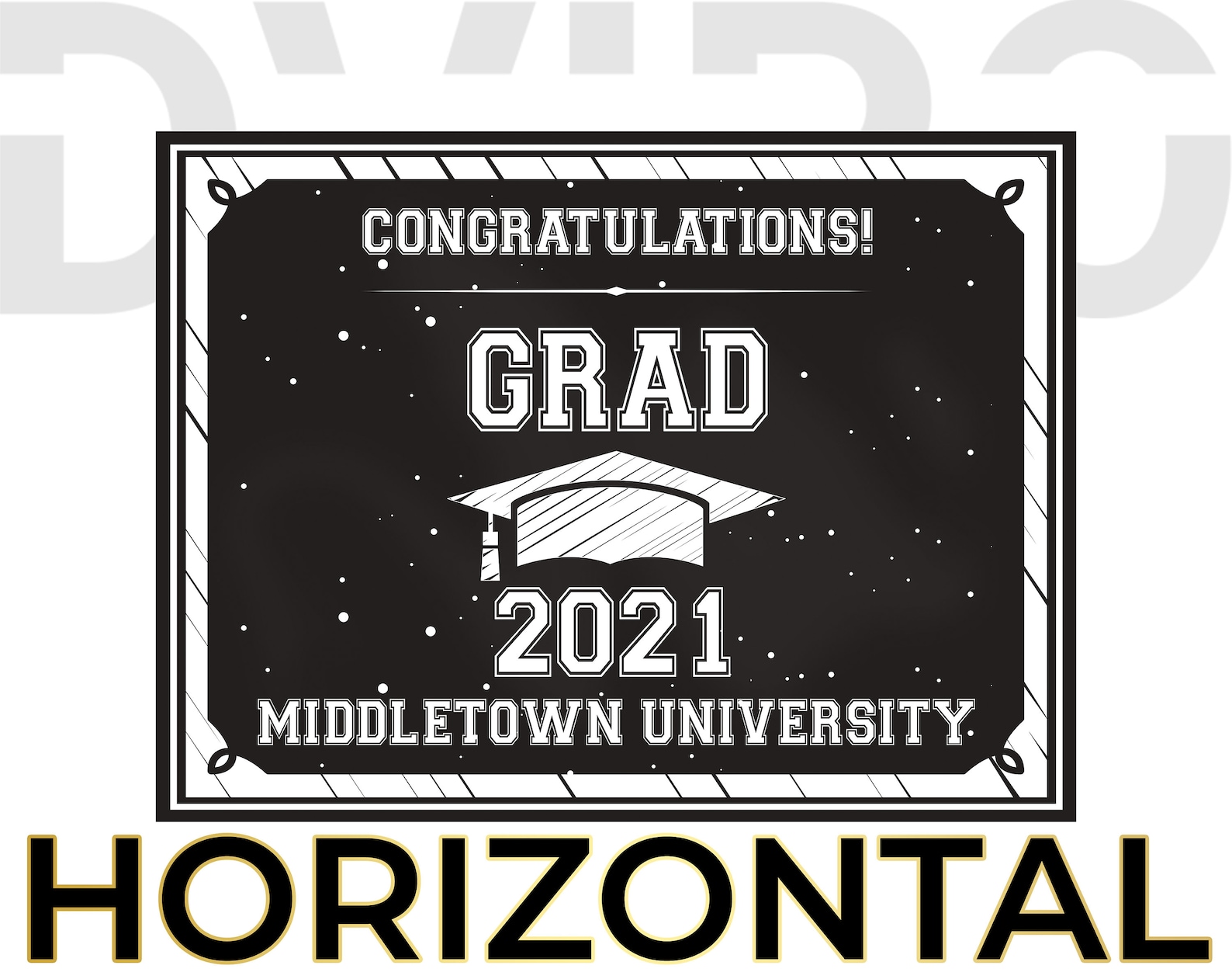 Chalkboard Graduation Party Poster, Congrats Grad 2022, We Did It Sign ...