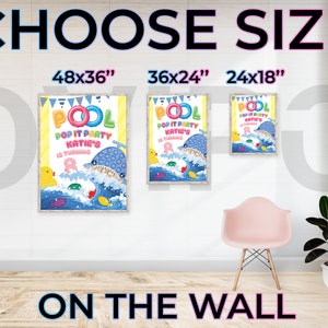 Push Bubble Fidget Toy Birthday Pool Party Poster, I Love Fidget, Simpl ...