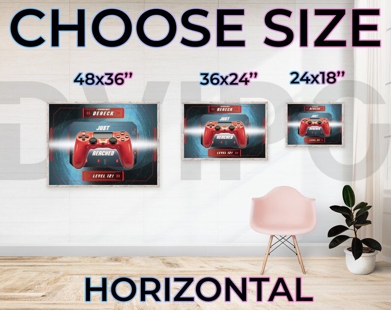 Personalized Video Game Birthday Poster, Controller Art (digital File ...