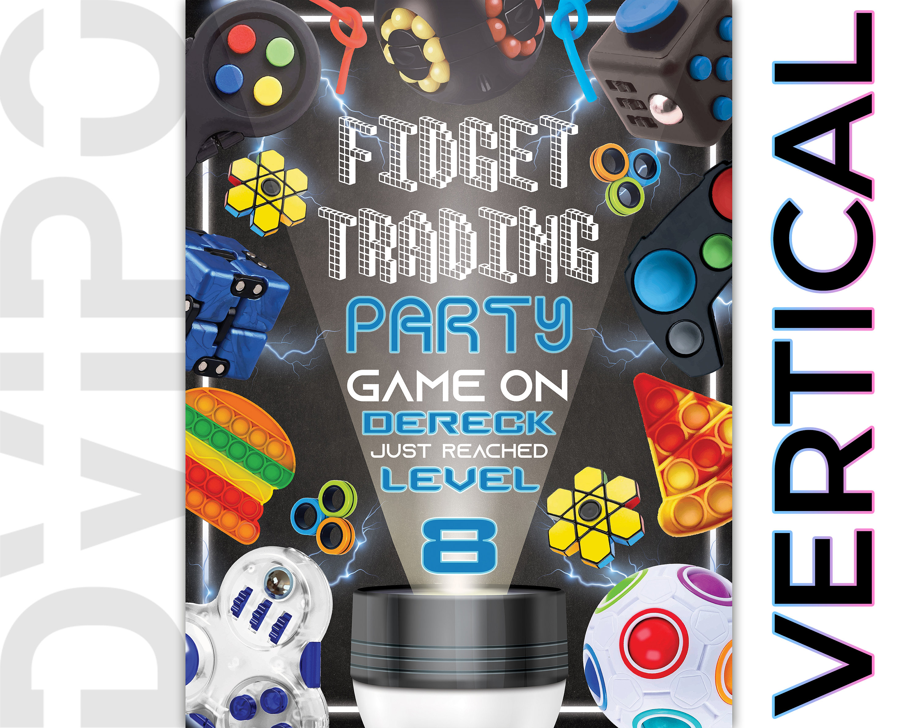 Fidget Trading Birthday Party Poster Pop Bubble Fidget Toy - Etsy