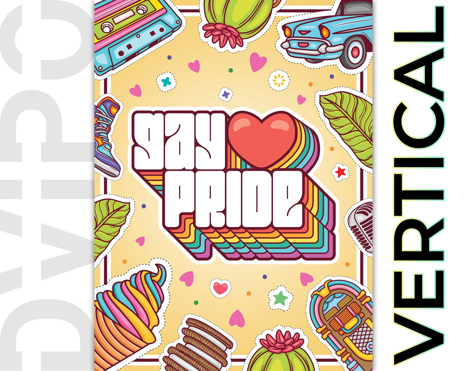 Gay Pride Day Old School Poster, Love is Love Retro Sign, Pride Month ...