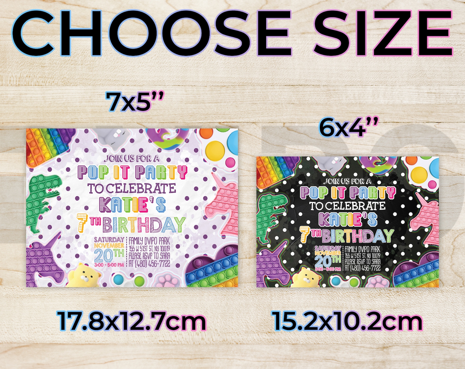 Push Bubble Fidget Toy Birthday Party Persanolized Invitation - Etsy