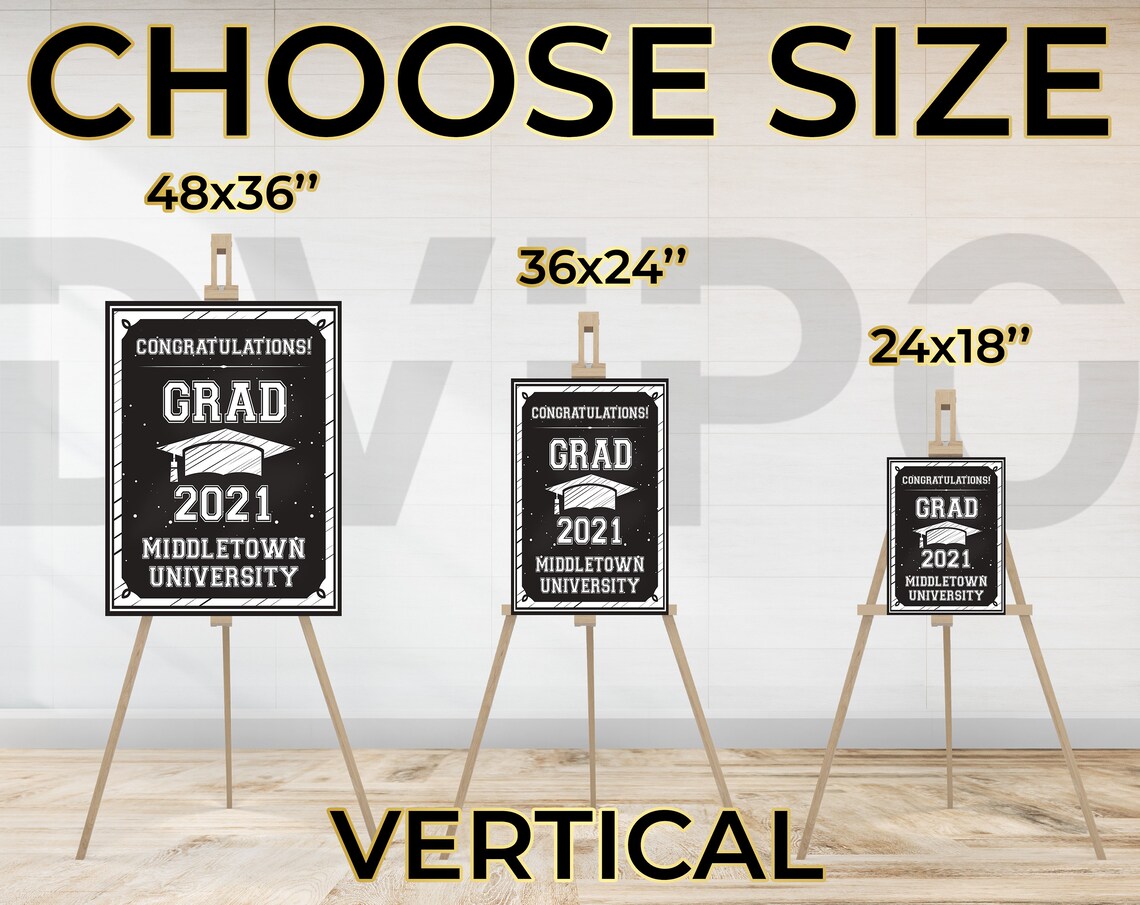 Chalkboard Graduation Party Poster Congrats Grad 2021 We did | Etsy