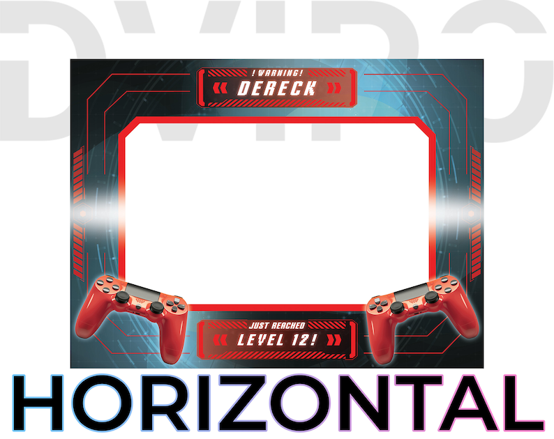 Laser Video Game Birthday Photo Booth Frame With Large - Etsy