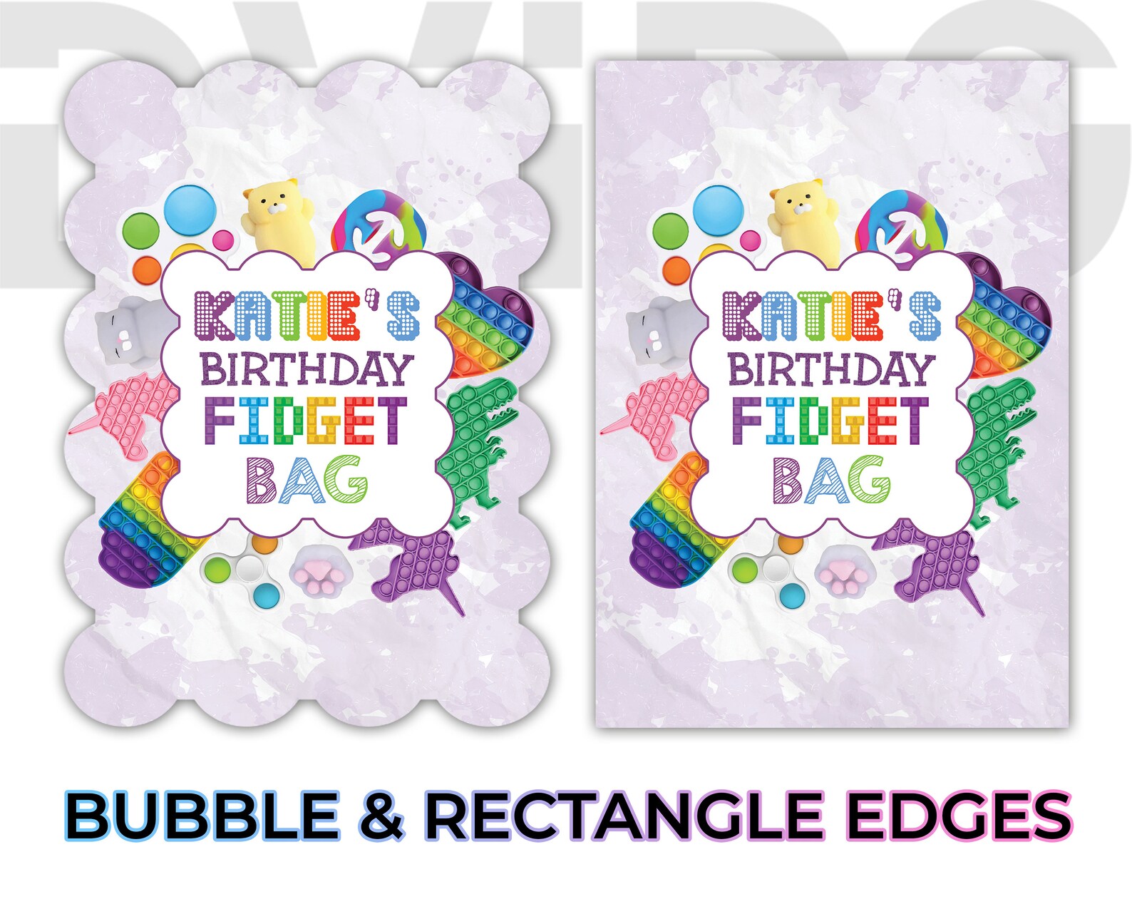 Fidget Pop Party Goody Bag, Custom Fidget Toy Treat Bag, Favor ...