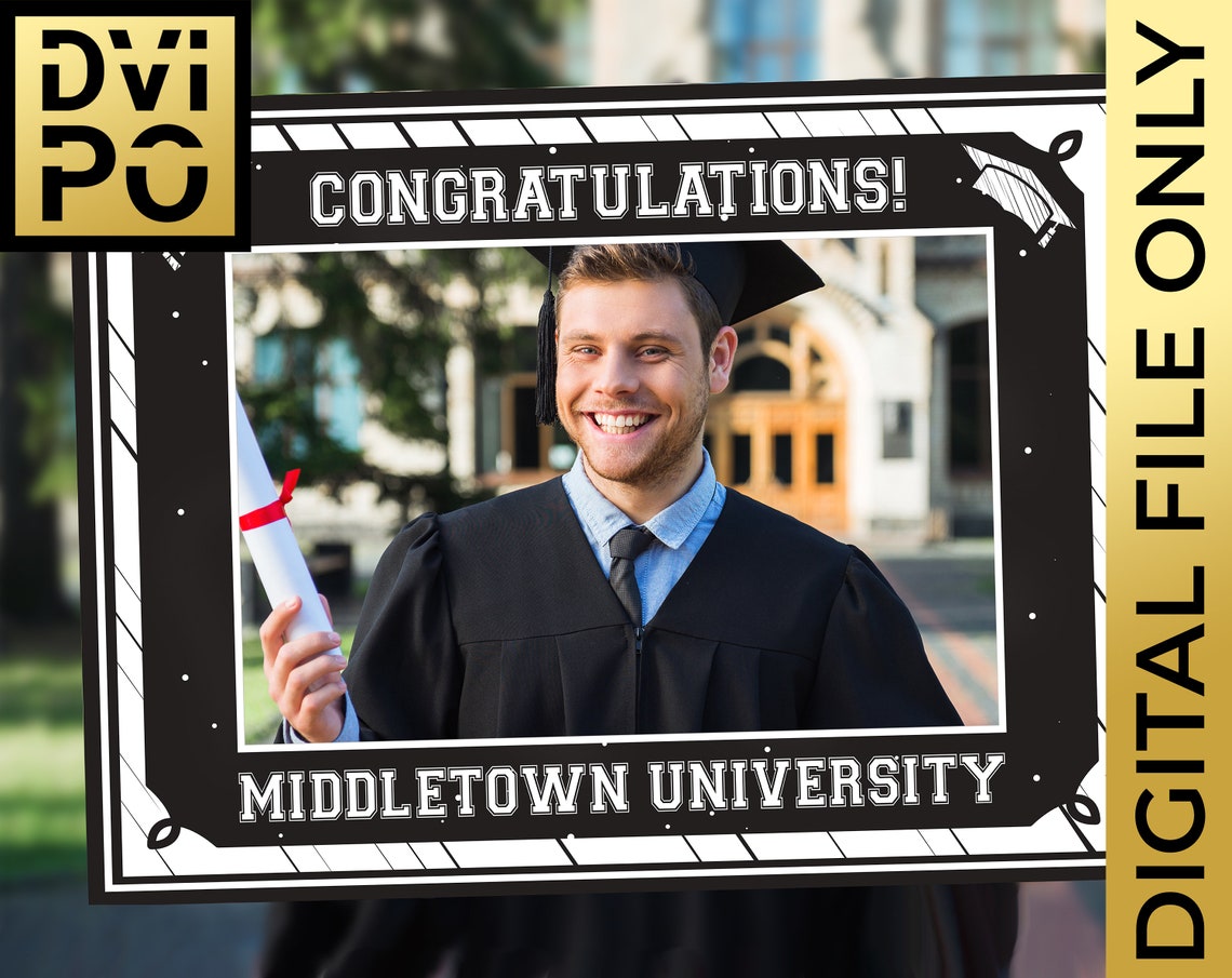 Chalkboard Graduation Party Photo Booth Frame Congrats Grad | Etsy