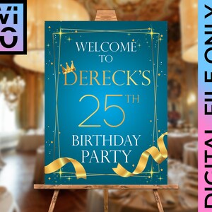 Royal Red Birthday Welcome Sign, Crown Design (digital File) - Etsy