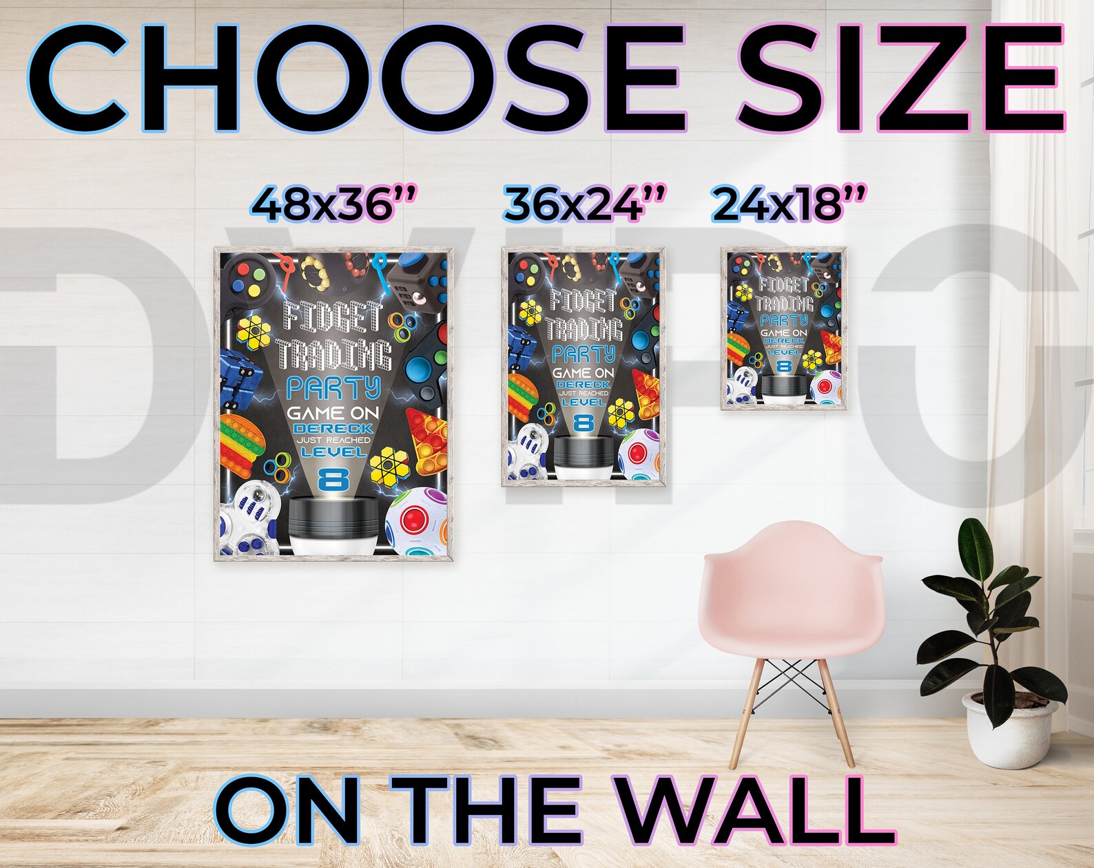 Fidget Trading Birthday Party Poster Pop It Bubble Fidget | Etsy