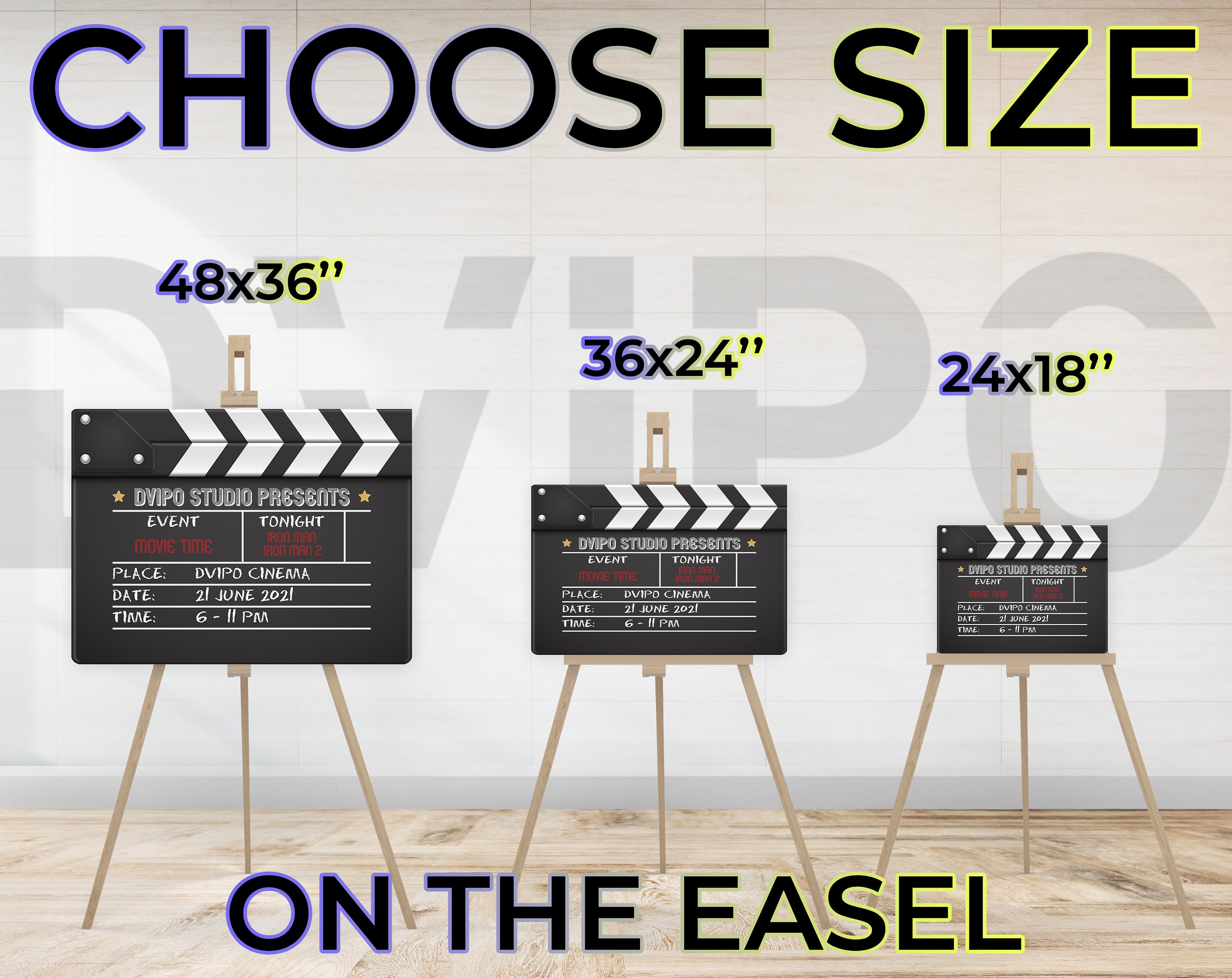 Cinema Movie Night Party Poster Clapperboard, Film Festival, Movie Take ...