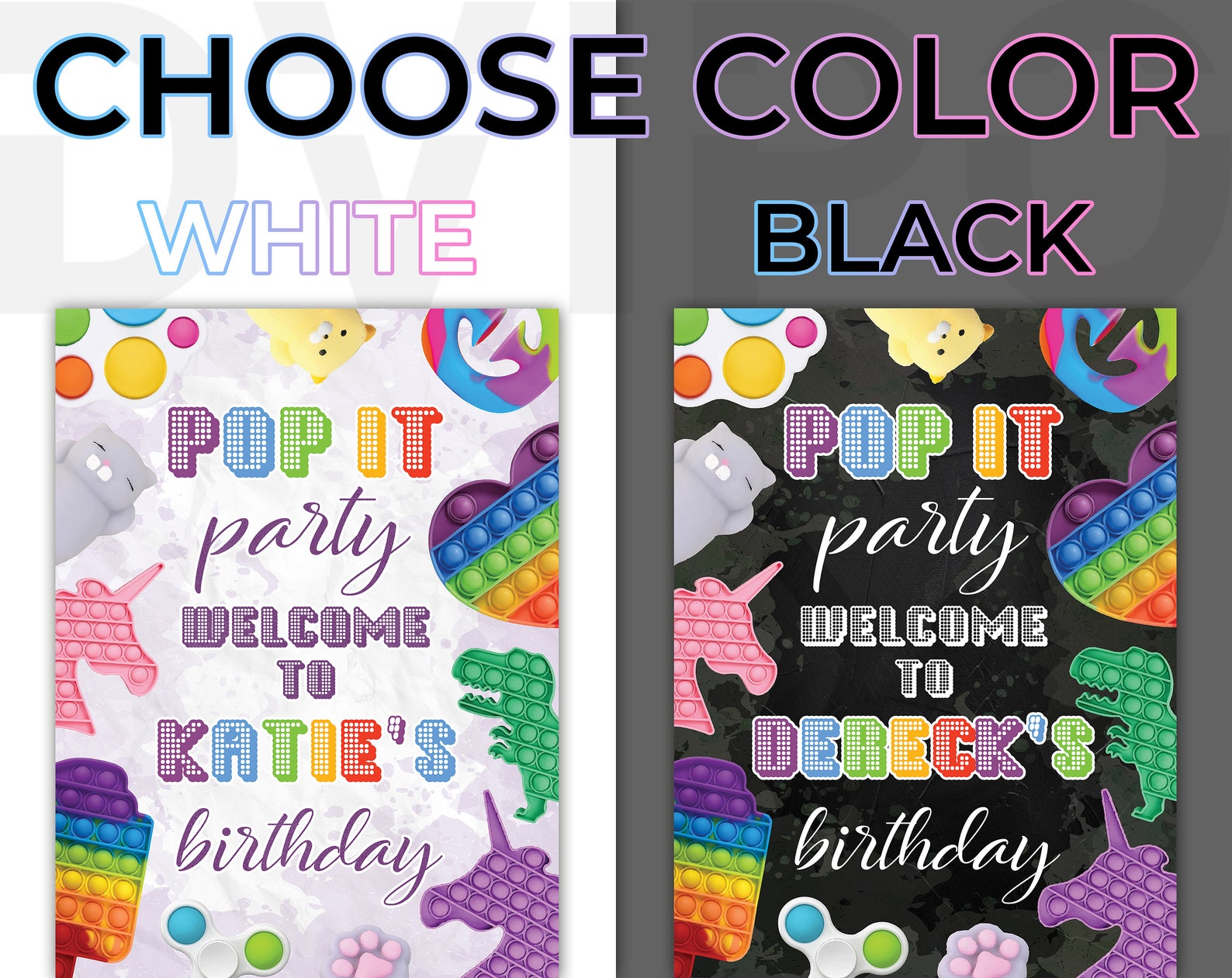 Push Bubble Fidget Toy Birthday Party Poster, I Love Fidget, Simpl ...