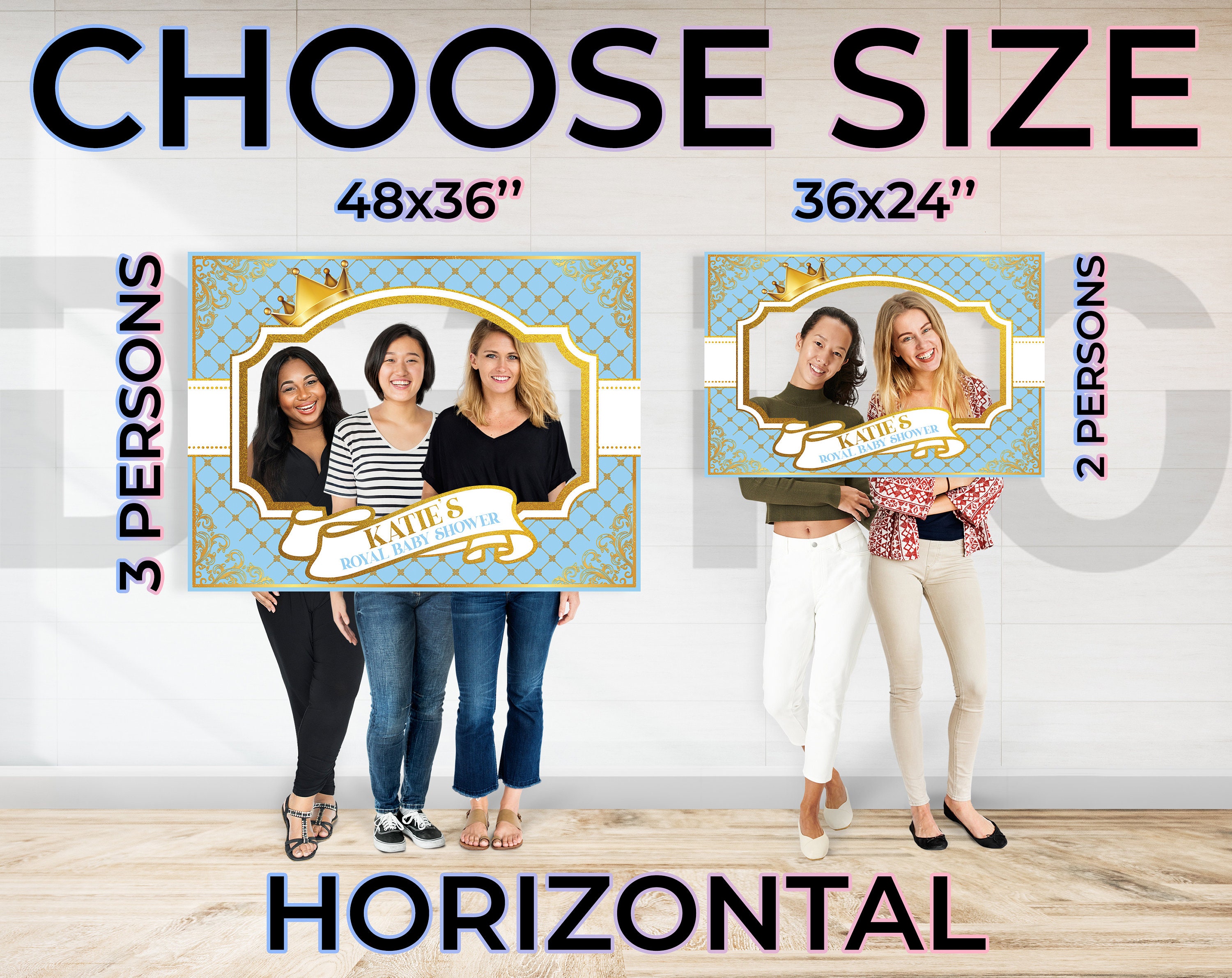 Royal Baby Shower Photo Booth Frame With King Crown in Baby | Etsy