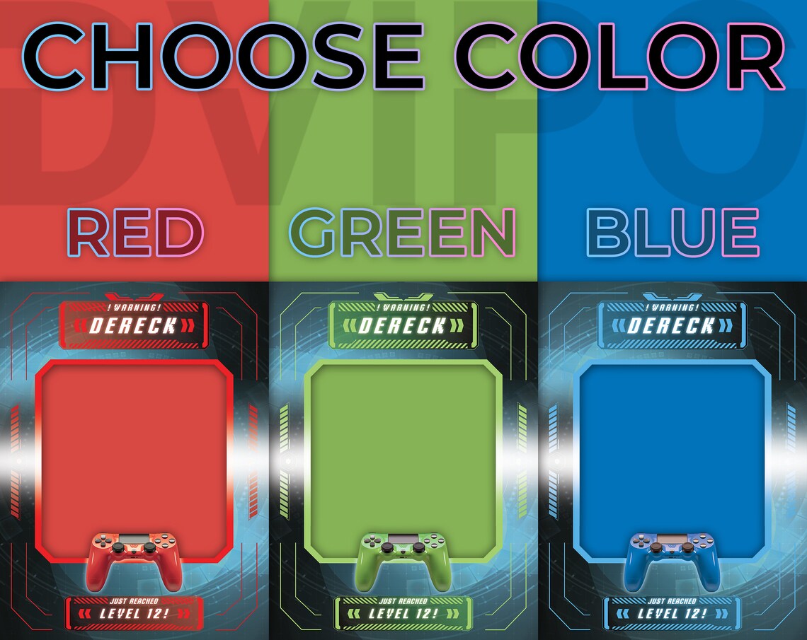 Laser Video Game Birthday Photo Booth Frame With Large | Etsy