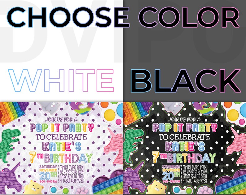 Push Bubble Fidget Toy Birthday Party Persanolized Invitation - Etsy