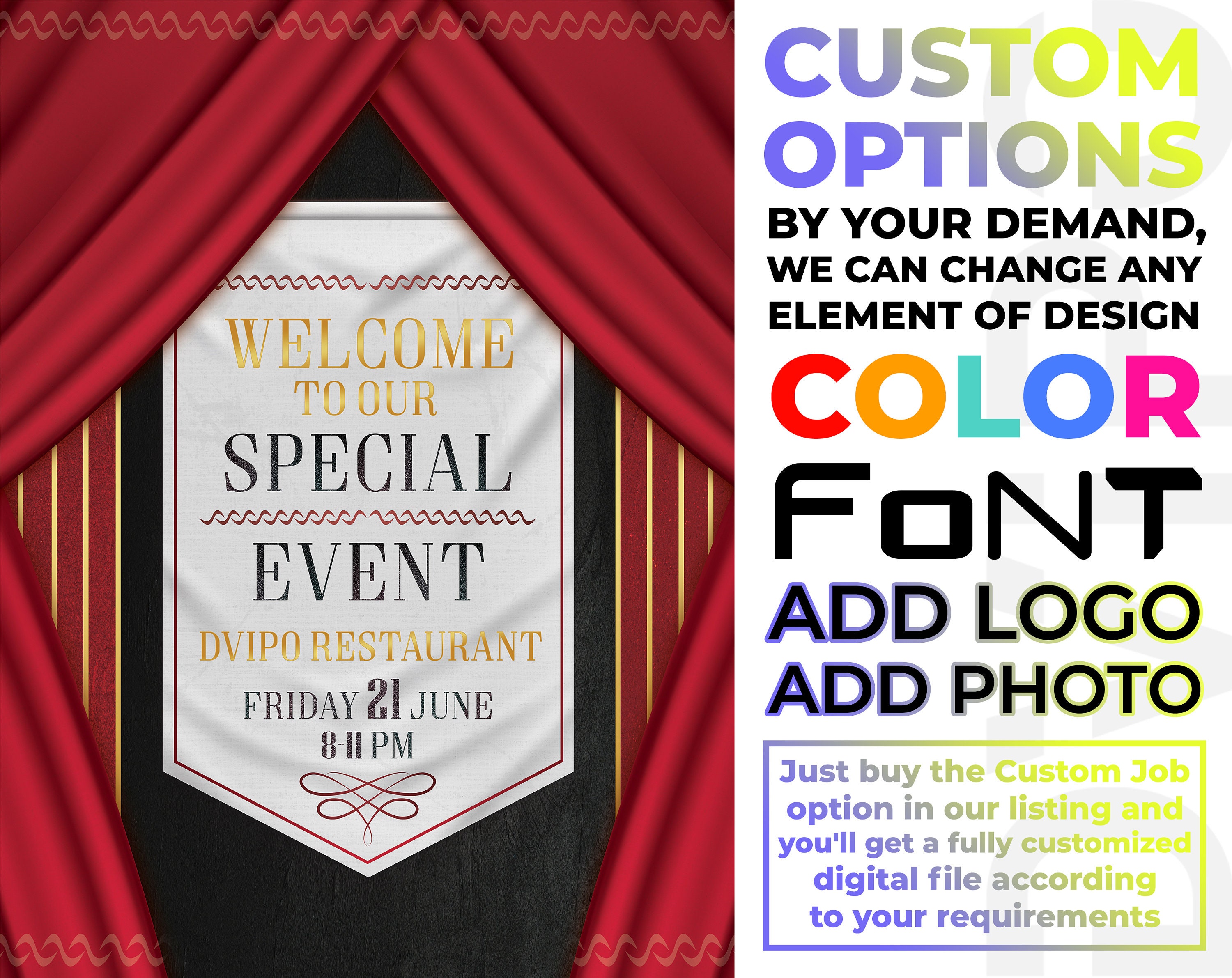 Póster de evento personalizado de empresa corporativa letrero - Etsy España