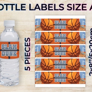 Slam Dunk Birthday Party Chips Bag, Custom Basketball Fun Treat Bag ...