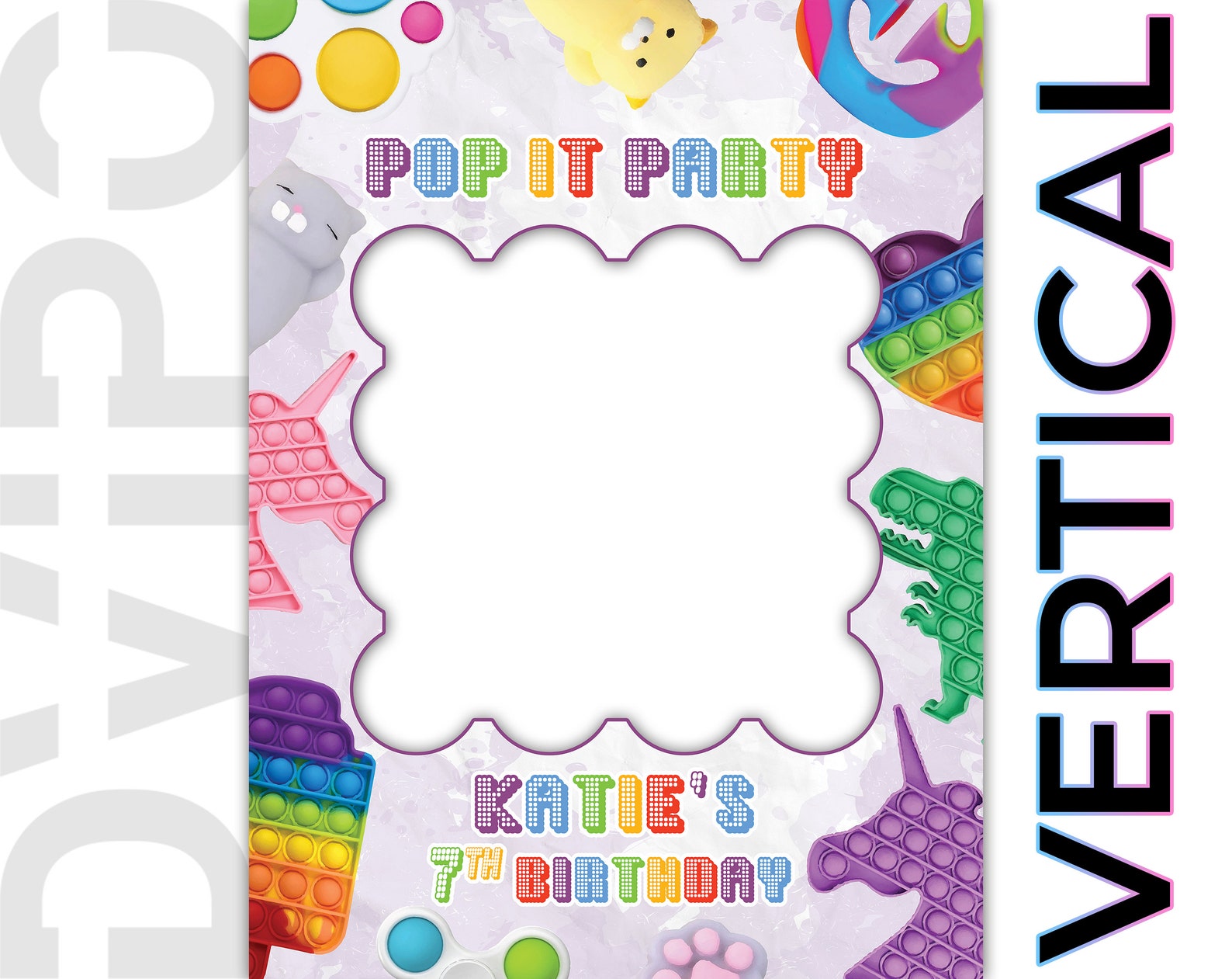 Pop It Bubble Fidget Toy Birthday Party Photo Booth Frame I | Etsy