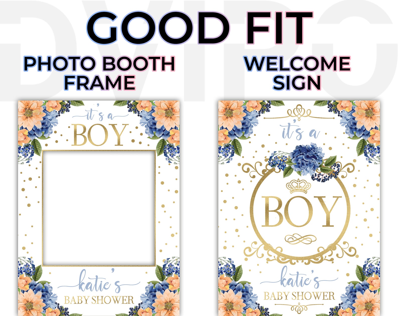 It's a Boy Elegant Personalized Baby Shower Poster in - Etsy