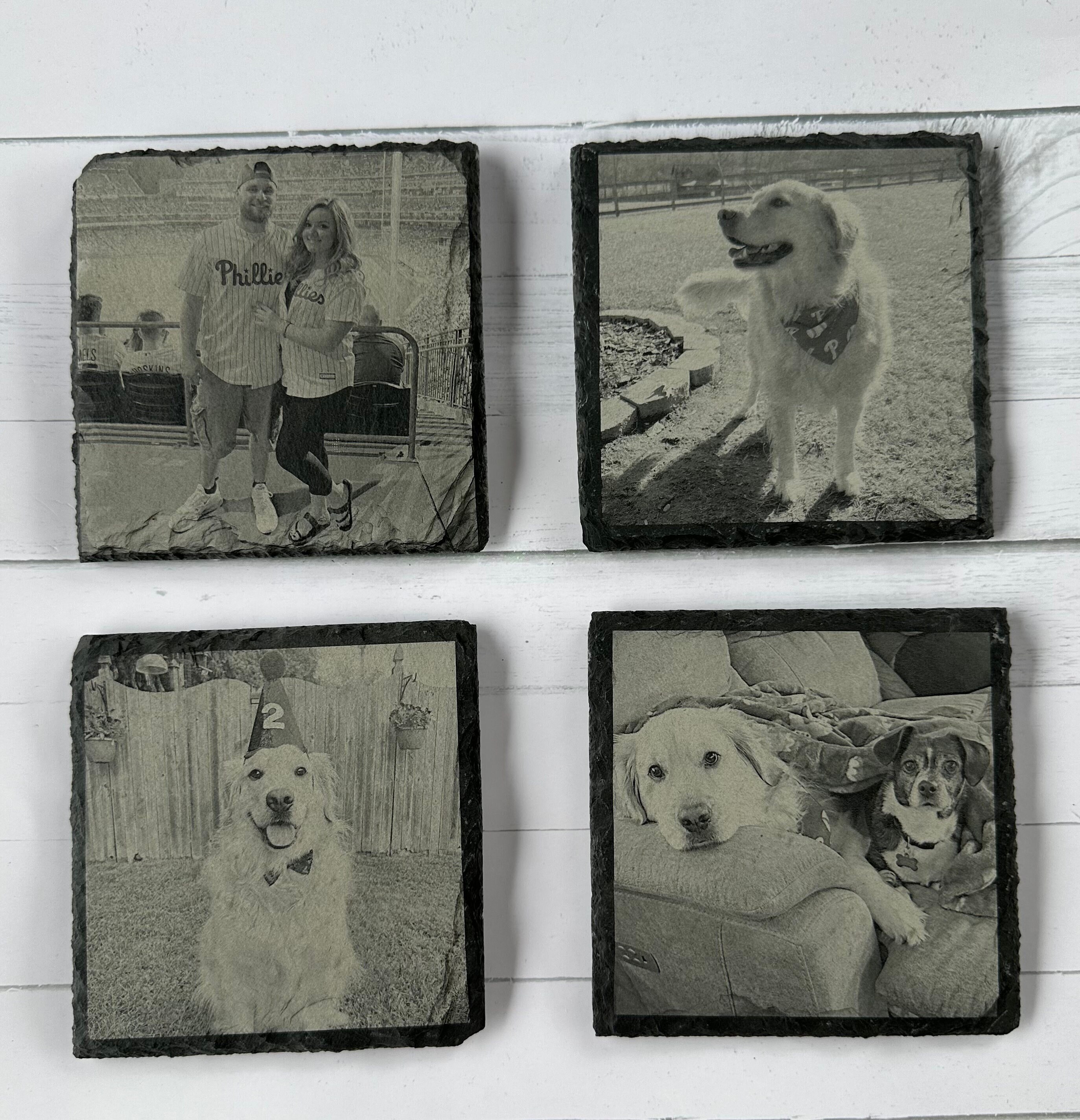 Custom Photo Slate Coasters - Etsy