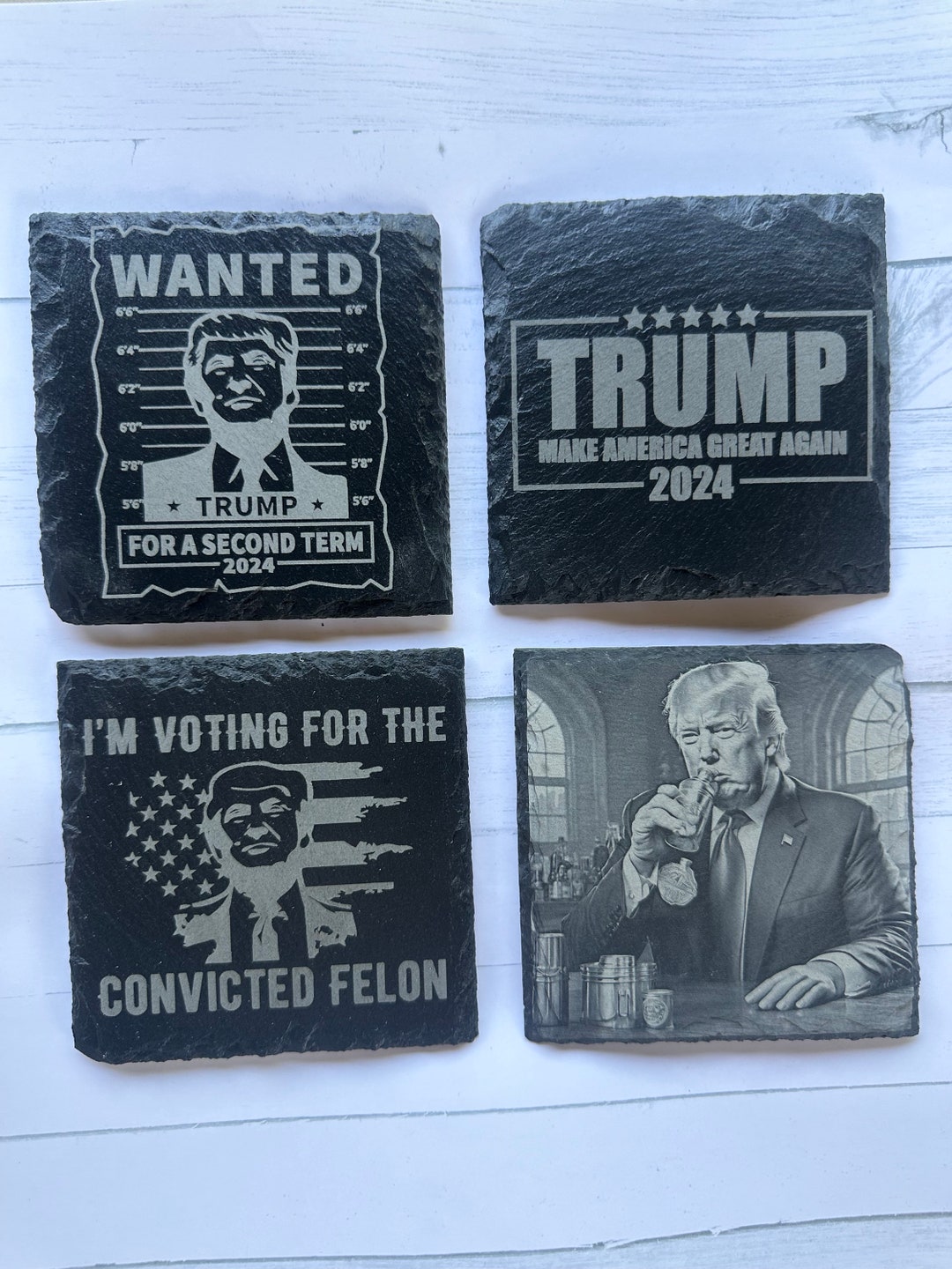 Trump Slate Coasters - Etsy