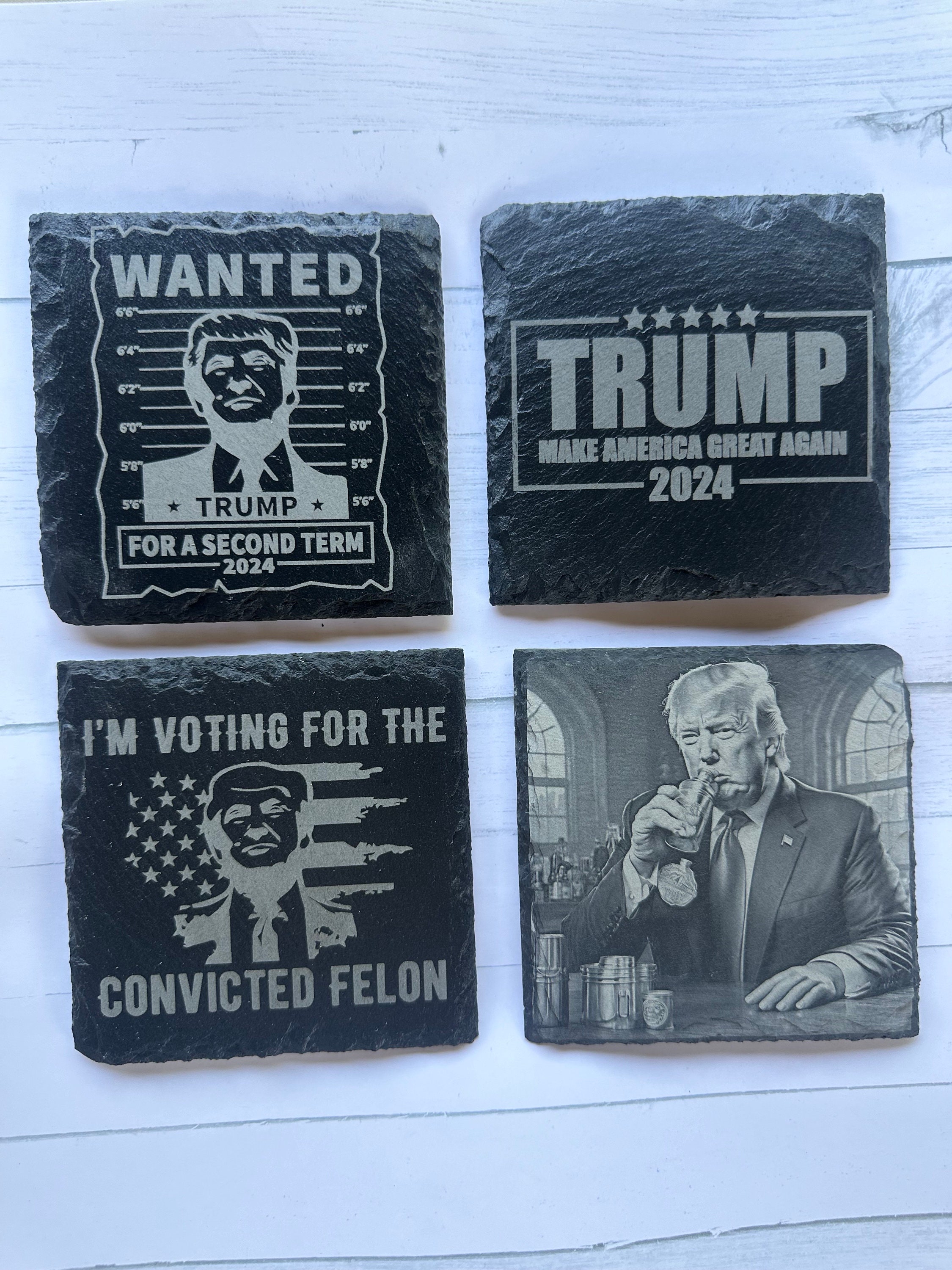 Trump Slate Coasters - Etsy