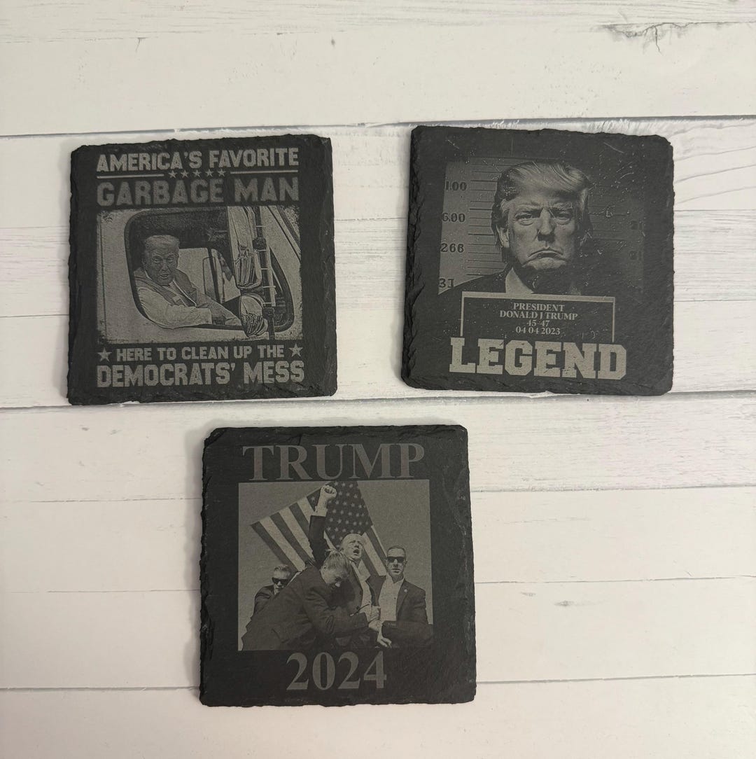 Trump Slate Coasters - Etsy