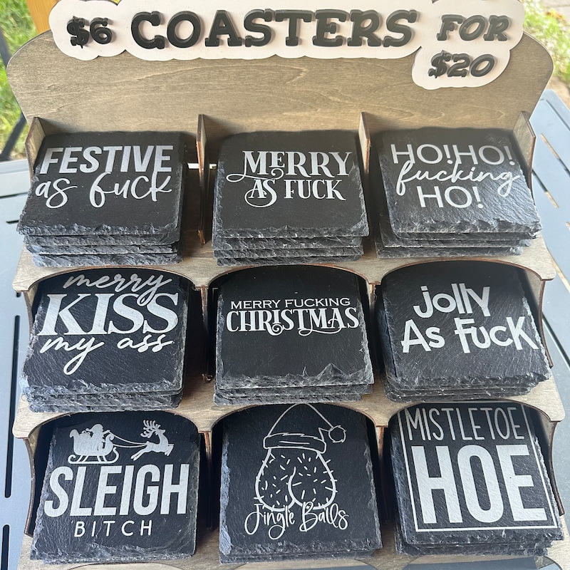 Holiday Coasters - Etsy