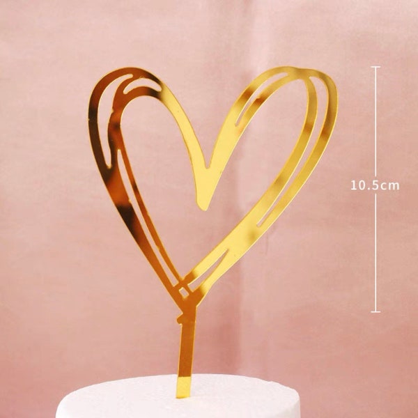 Heart Cake Topper - Etsy