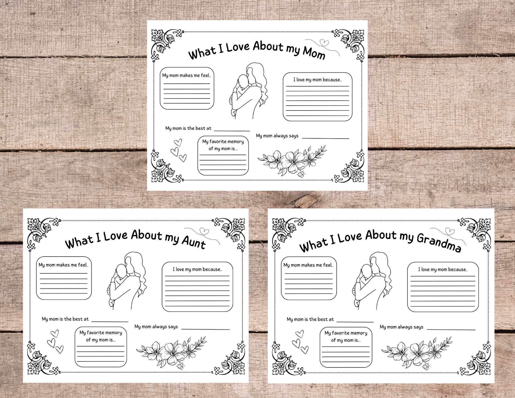 Mother's Day Craft, What I Love About My Mom Printable Worksheet ...