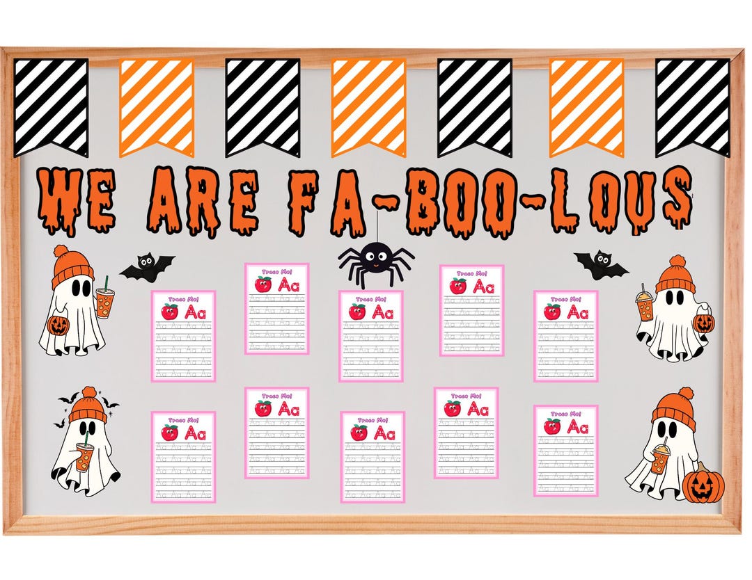 Faboolous Halloween Bulletin Board Kit Digital Download Printable Cute ...
