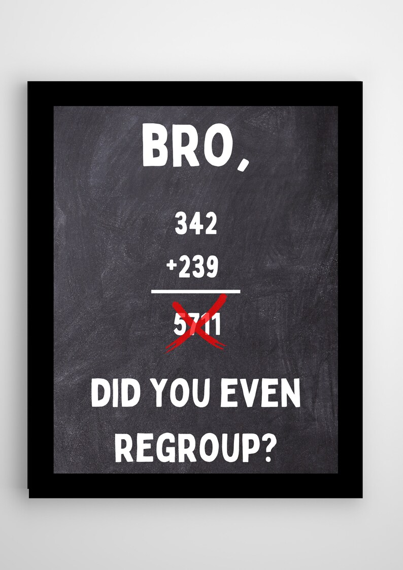 Math Classroom Poster, Funny Math Prints, Middleschool Junior High ...