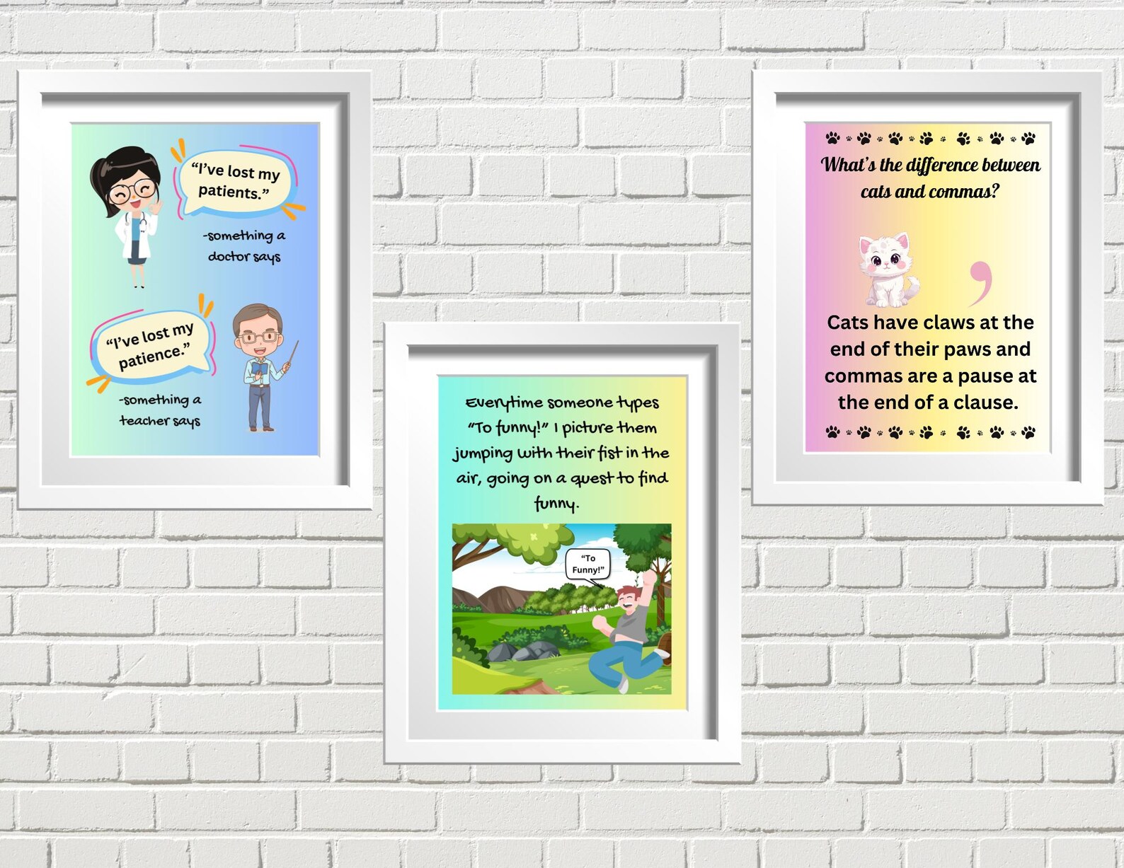 English ELA Funny Posters Teacher Memes Bundle of 12 Printable Digital ...